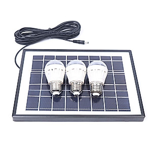 Solar Generator Portable Lighting System Kit,Solar Power Panel USB Charging LED Light + Fan DC System Kit for Home Lighting,Outdoor Camping,Garden