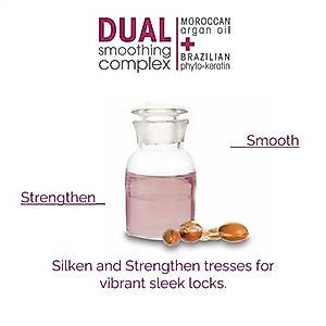 GIOVANNI 2chic Ultra-Sleek Conditioner - Brazilian Phyto-Keratin & Moroccan Argan Oil, Anti-Frizz Formula, Coconut, Shea Butter, Pro-Vitamin B5, Color Safe, Paraben Free - 24 oz