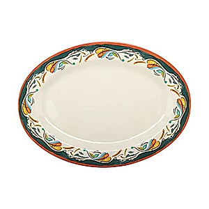 G.E.T. OP-621-BF Melamine Oval Serving Platter, 21" x 15", Bella Fresco
