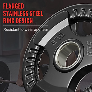 Elevens Rubber Weight Plates 2-Inch Cast Iron Grip Plates Olympic plates for Weightlifting, Strength Training, Muscle Toning, Crossfit in Home & Gym