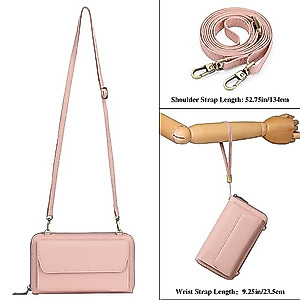 GOIACII Phone Card Wallet RFID Blocking Ladies Purse Crossbody Bags for Women