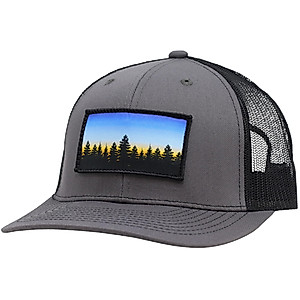 LINDO Trucker Hat - Tree Line Sunset (Gray/Black)