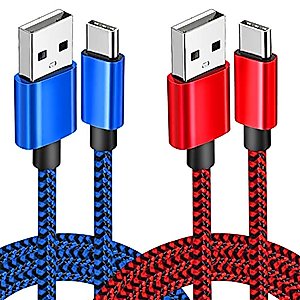 USB C Cable 10 Ft,2-Pack Type C Charger Fast Charging,Extra Long Braided Charger Cord Compatible Samsung Galaxy S10 S9 S8 Plus A01 A02s A03s A11 A21 A32 A42 A51 A71 A80 Note 10 9 8 LG Stylo 6 G8X