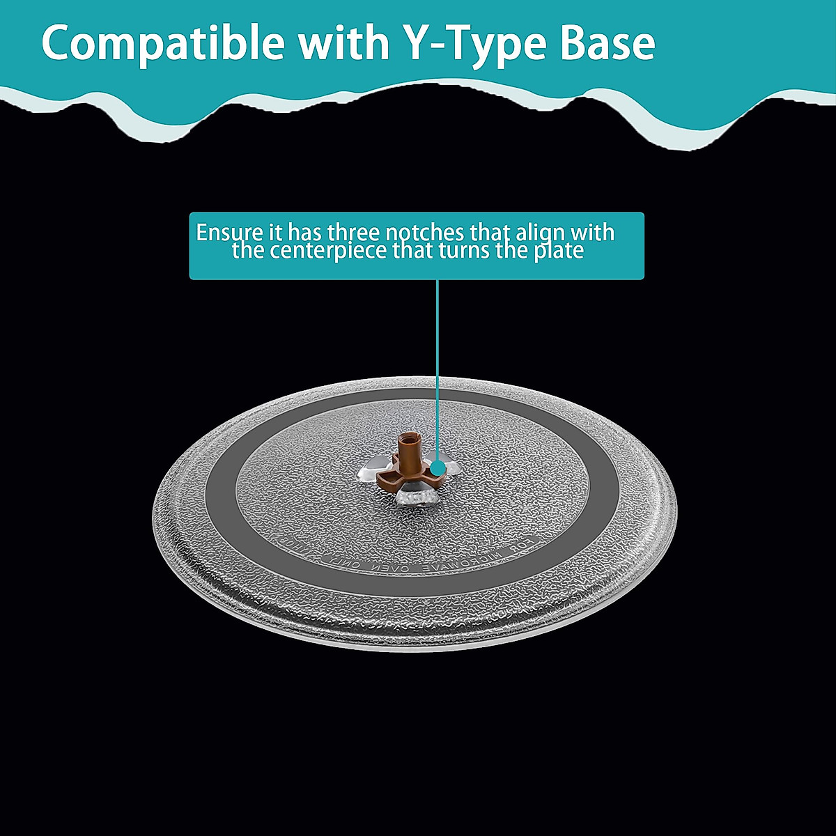 Gemroom 9.6" Small Microwave Glass Plate Replacement Universal Fit Farberware Galanz 245mm Microwave Turntable Tray, Also For 0.7 Cu.FT Retro Microwaves