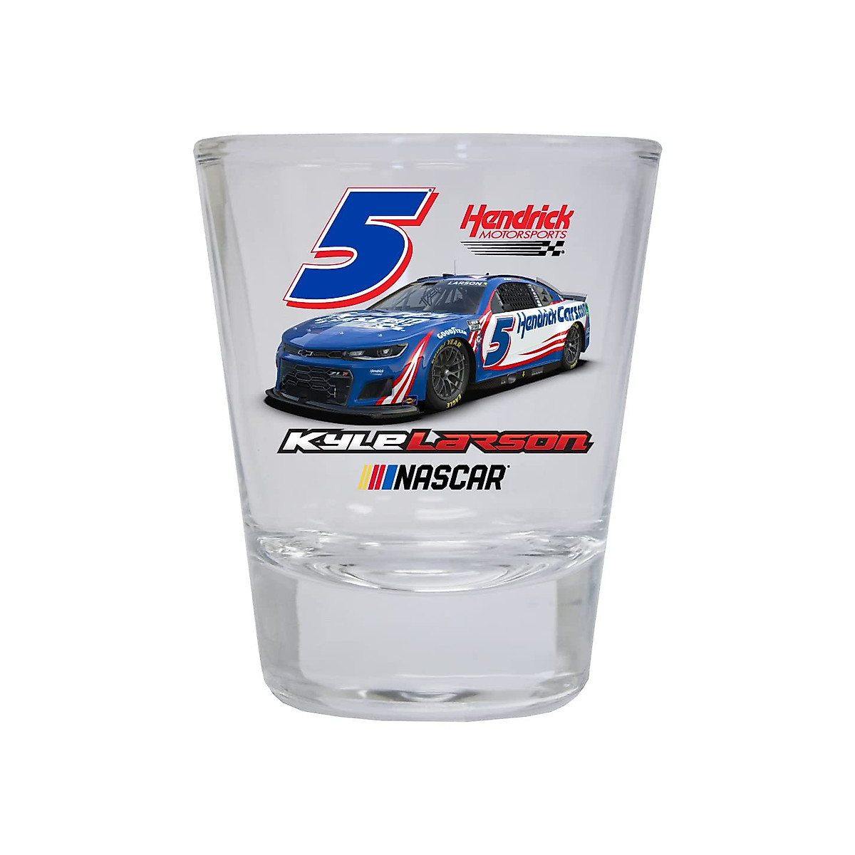 R and R Imports #5 Kyle Larson NASCAR Officially Licensed Round Shot Glass