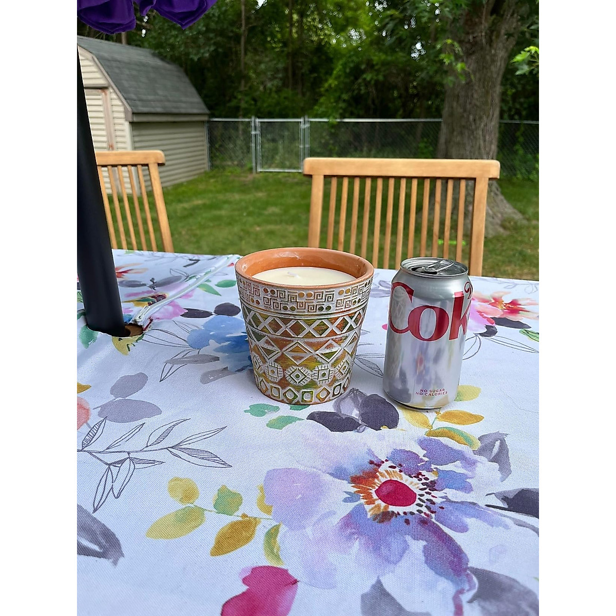 Citronella Candle, 20 oz - Coarse Ceramic 3 Wick Large Candle Outdoor Indoor Citronella Scented Candle, Made with a Blend of Natural citronella Oil and Soy Wax