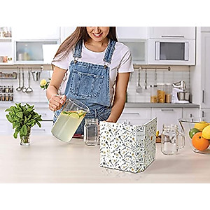 Recipe Binder, 8.5" x 9.5" 3 Ring Binder Organizer Set (with 50 Page Protectors, 100 4" x 6" Recipe Cards & 12 Category Divider Tabs) by Better Kitchen Products, Black & Gold Montage Design