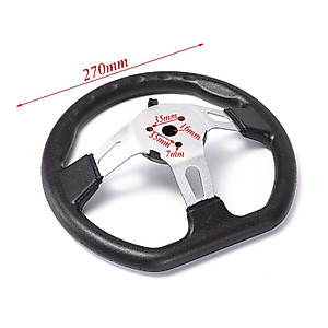 YC Yier Front Steering Wheel Tie Rod Kit Gear Rack Pinion Shaft & 4 Stud Wheel Hub Steering Spindle Knuckle DIY Parts for Go Kart Go Cart Golf Cart ATV UTV Buggy Drift Trike 4 Wheeler Dolly Cart