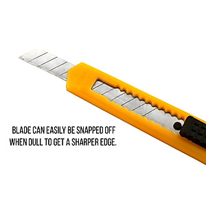 100x Bulk Small Yellow Utility Knife Box Cutters Snap Off Blade 9MM Blade