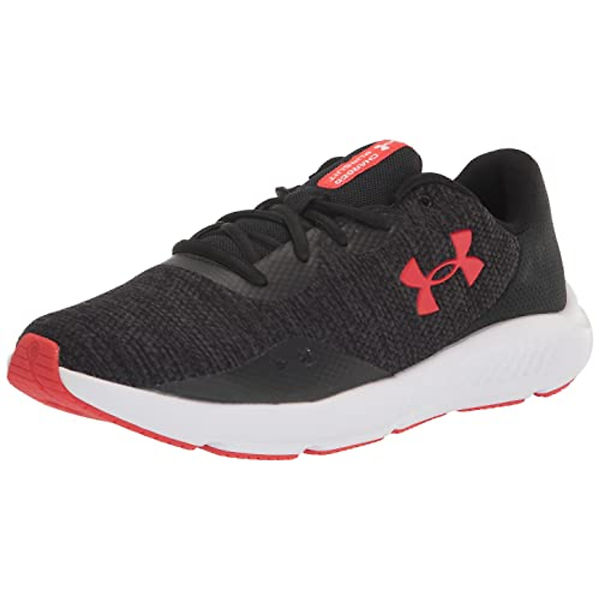 Under Armour Men's Charged Pursuit 3 Twist --Running Shoe, (002) Black/Black/Radio Red, 9