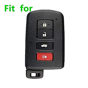 Silicone Key Case Cover Keyless Entry Remote Key Fob fits for 2011-2019 Toyota Avalon Camry Corolla Highlander RAV4