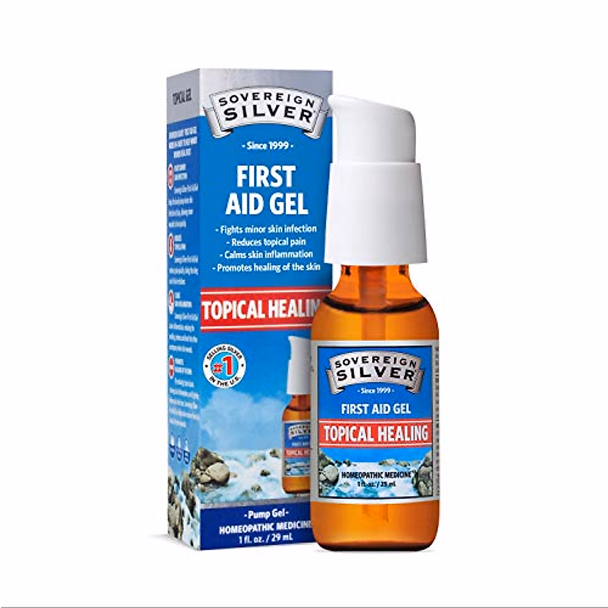 Sovereign Silver First Aid Gel – Topical Healing Homeopathic Medicine, 1 oz.