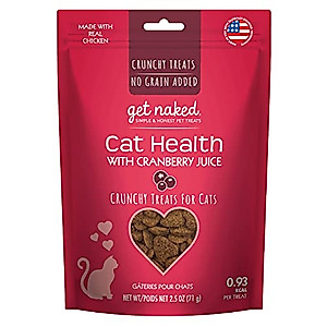 Get Naked Urinary Health Crunchy Treats For Cats, Cranberries, (1 Pouch), 2.5 Oz