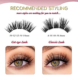 【Ultra-Large Capacity】MilyBest Lash Clusters Cluster Lashes That Look Like Eyelash Extensions C/D Curl Individual Lashes Wispy Thin Band 8-16mm DIY Lashes Cluster Eyelash Extension at Home, B01