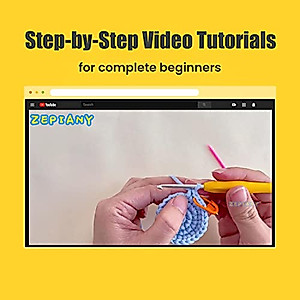 Crochet Kits for Beginners - All-in-One Stuffed Animal Knitting Sets - Step-by-Step Video Tutorials DIY, Rabbit&Carrot Crochet Kits