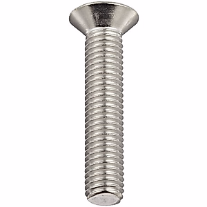 Small Parts 18-8 Stainless Steel Machine Screw, Plain Finish, Flat Head, Phillips Drive, Meets DIN 965, 80mm Length, Fully Threaded, M6-1 Metric Coarse Threads (Pack of 5)