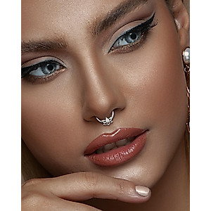 COCHARM Dragonfly Septum Rings for Women 16g Cute Septum Piercing Jewelry 8mm Stacked Daith Earrings 8mm Daith Hoop Rings Daith Piercing