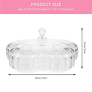 Cabilock Compartment Serving Trays for Food Snack Serving Tray with Lid Decorative Appetizer Tray Serving Plates Round Dishes for Dried Fruits Nuts Candies Fruits