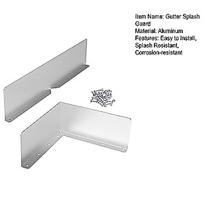 Altsuceser Gutter Valley Splash Guards with Screws, Rain Gutter Valley Roofing Gutter Guards Roof Rain Diverter for House Residential Flat Shingle Roofs Corner 2pcs