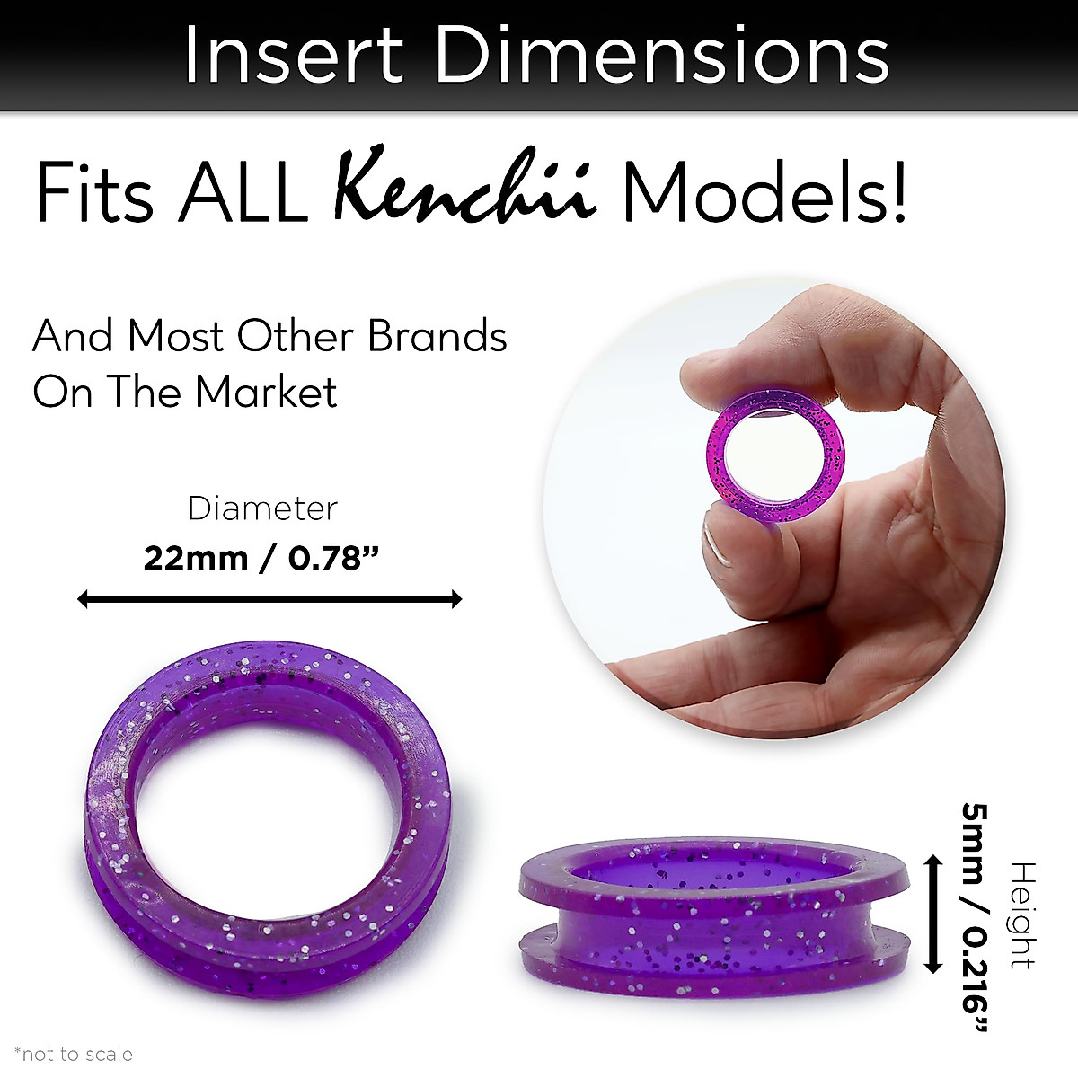 Kenchii Extra Soft Premium Shear Finger Ring Inserts - Thick, Quality Comfort. Elevate Your Grooming Experience with Precision and Style in Multiple Colors