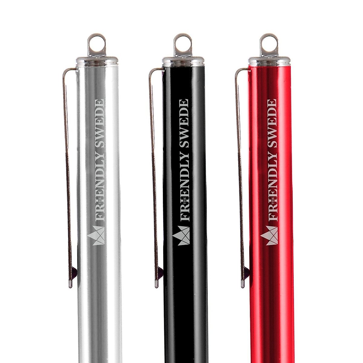The Friendly Swede Mesh Tip Stylus Pen for Touchscreen — 3-Pack Micro-Knit Capacitive Stylus Pen for iPad & iPhone with 3 Replaceable Fiber Tips, Elastic Lanyards & Screen Cleaning Cloth