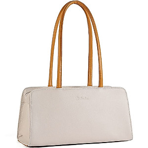 BOSTANTEN Women Designer Handbags Soft Leather Purses and Handbags Satchel Shoulder Bag Bundle with Women Leather Wallet RFID Blocking Small Bifold Wallet