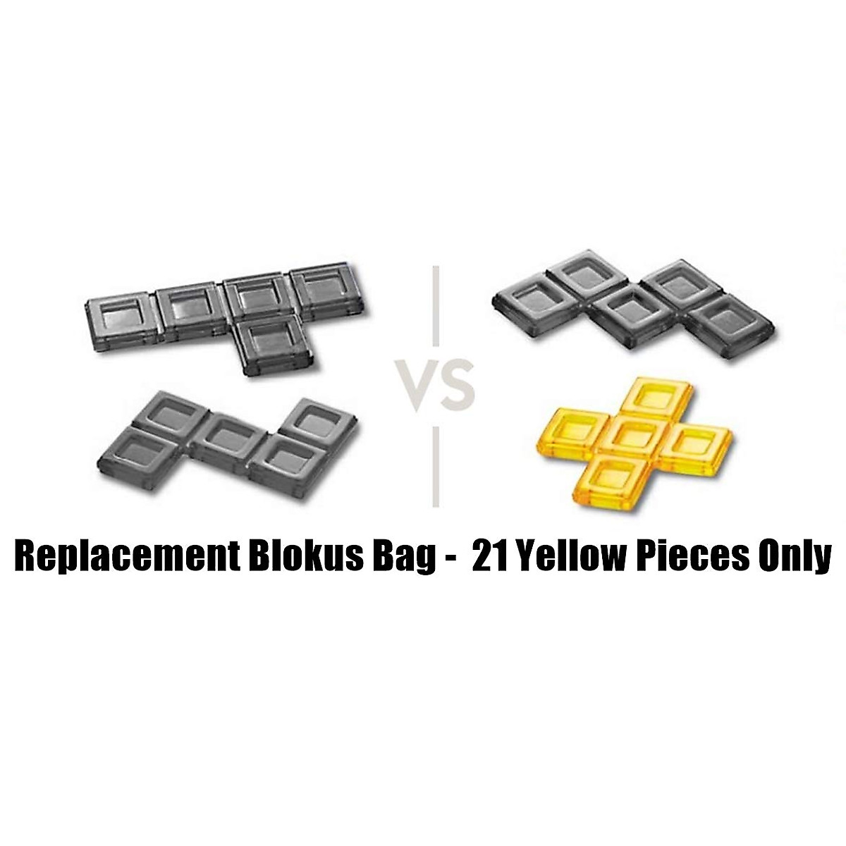 BLOKUS Game Replacement Parts ~ 21 YELLOW PIECES