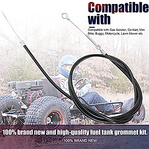 QAZAKY Enhanced 71" inch Throttle Cable 63" inch Long Casing Wire Compatible with Manco ASW 8252-1390 Go Kart Cart Mini Bike Buggy Gokart Scooter Lawn Mower