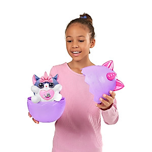 Rainbocorns Kittycorn Surprise Series 2 (Calico Cat) by ZURU, Collectible Plush Stuffed Animal, Surprise Egg, Sticker Pack, Slime, Ages 3+ for girls, Children