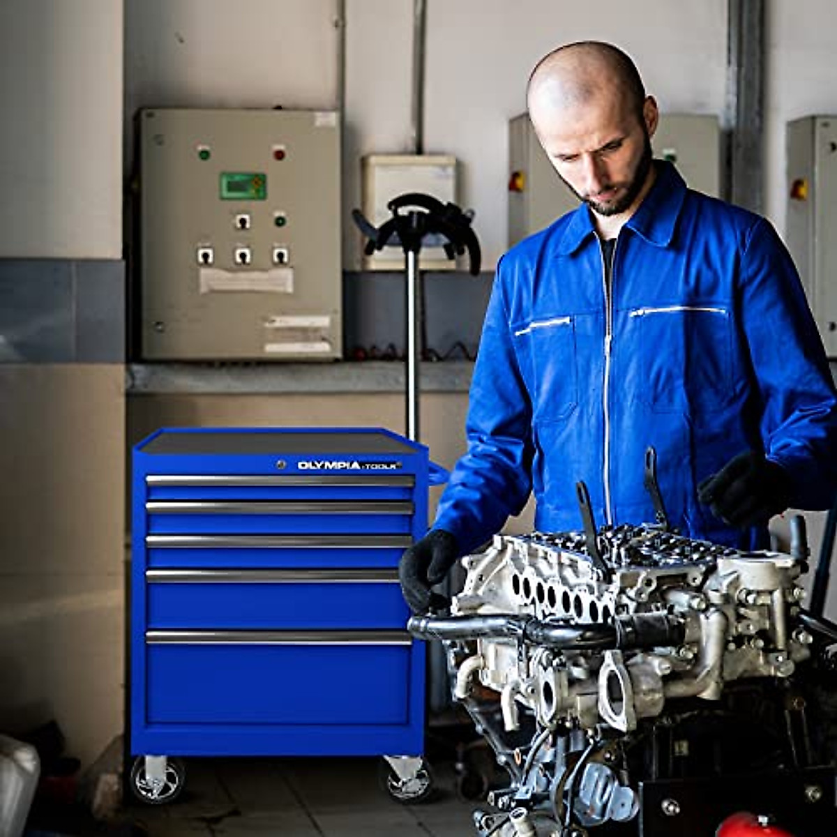 Olympia Tools Tool Cabinet, 27in, Blue