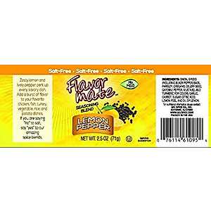 Flavor Mate No Salt Seasoning Blend - Variety Pack - Original,Garlic and Herb,Southwest Chipotle,Lemon & Pepper, Table Blend - 2.5 oz-Kosher