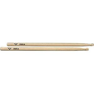 Vater 3A Power Wood Tip Hickory Drumsticks, Pair