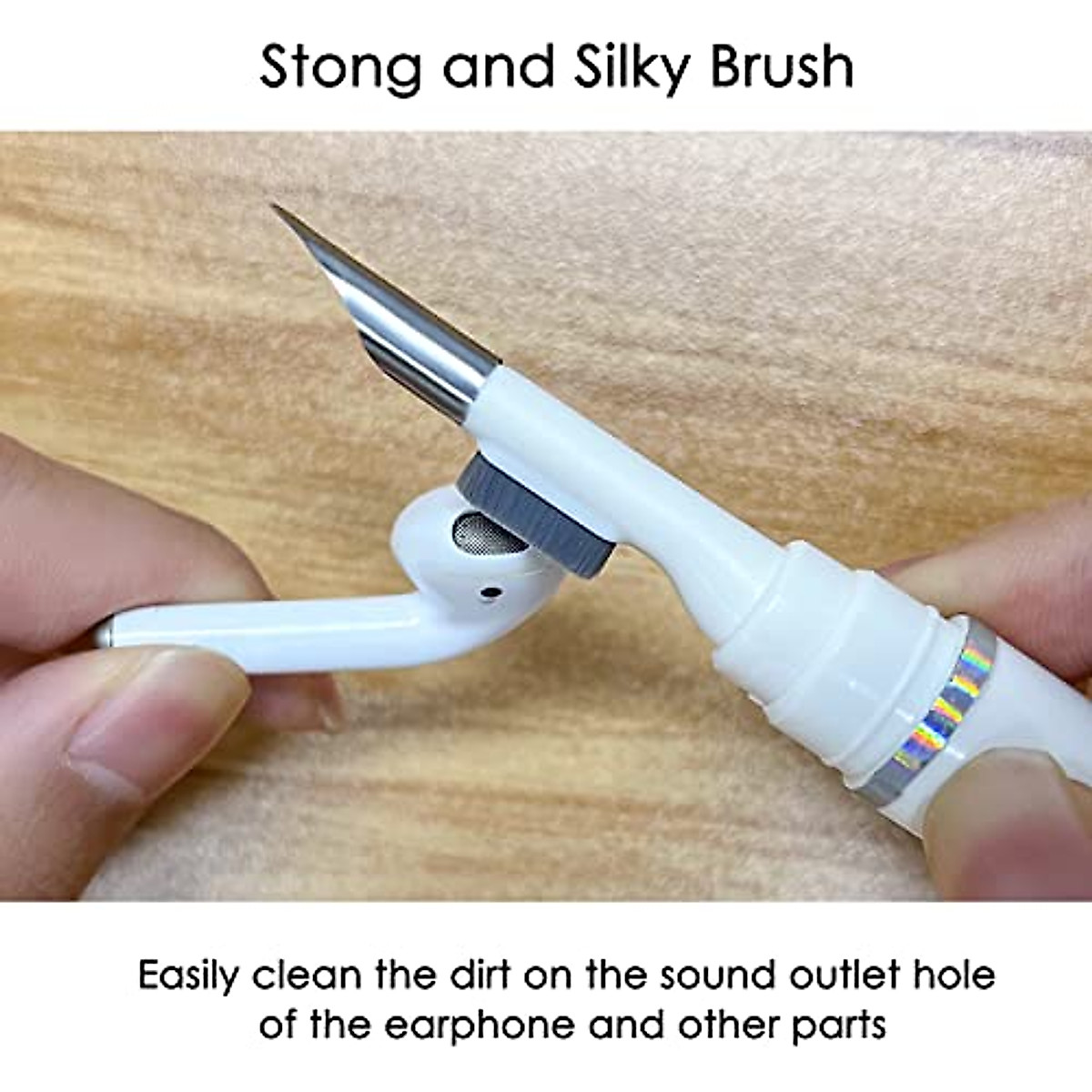 Bluetooth Earbuds Cleaning Pen,Siumir Headphone Cleaner Compatible with Airpods with Soft Dust Removal Brush Pen for Headphones, Charging Box, Camera, Mobile Phones