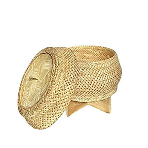 Charmmii Thai kra-tip sticky rice heart shape bamboo basket handmade steamers cookware - 6 inch for home decoration, restaurant or collectible item