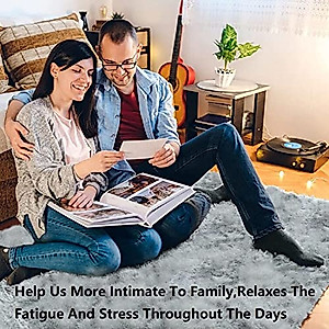 URBEST Area Rugs Super Soft Rustic Plush Fuzzy Shag Tie-Dye Rug for Living Room Kids Bedroom Pet Friendly Rainbow 4x6.6 Feet