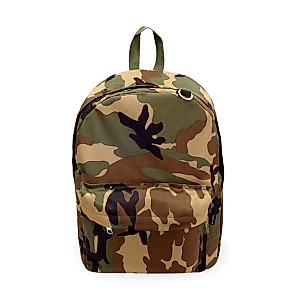Everest Classic Woodland Camo Backpack, Camouflage, One Size