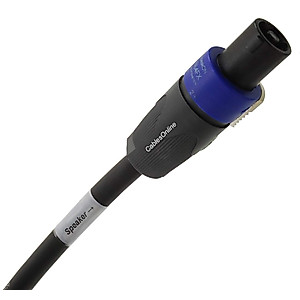 CablesOnline, 3ft. Mono-Bridged Speaker/Amplifier 12AWG Cable with Neutrik® Speakon 4-Pole Male to Male Connectors, (1+/1+ and 2+/1-), SK-MB403