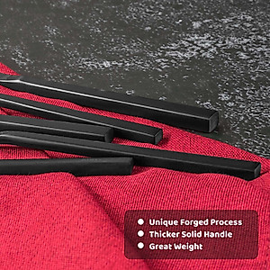 Alata Cube Black 20-Piece Forged Silverware Set Stainless Steel Flatware Set,Service for 4,Matte Satin Polished Cutlery Set,Dishwasher Safe