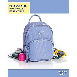Reebok Women's Backpack - Sydney Lightweight Mini Shoulder Purse - Casual Gym Bag for Kids, Teens, and Adults, Size One Size, Stormy Peri