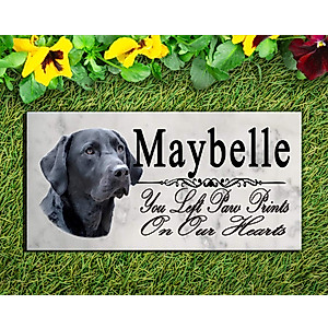 Black Lab Memorial Stone Personalized Black Labrador Dog Plaque Sign Garden Marker Outdoor Grave Headstone Plaque