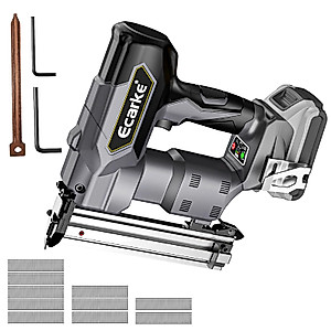 18GA Cordless Brad Nailer for Dewalt 20V MAX Battery: Electric Brad Nail Gun with 1000pcs 18 Gauge Nails for Upholstery Woodworking - Brushless - 5/8 to 1-1/4 Inch - Tool Only (Gray)