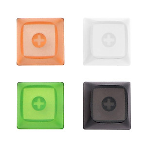 Yuisle DIY Gaming Keyboard 10Pcs XDA Profile Blank Key Transparent Layer PBT Color Backlit Keycaps for Mechanical Keyboard pbt Backlit keycaps