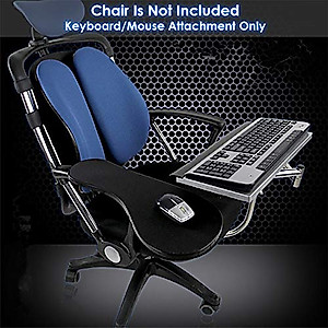 Ergonomic Keyboard Laptop Mouse Stand Mount for Workstation Video Gaming,Installed to Chair or Any Round Bar with Maximum 1.96 inch Diagonal Thickness