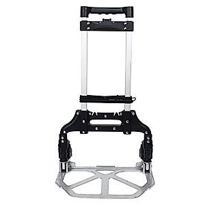 TargetEvo Folding Hand Truck, Aluminum Dolly Cart with Wheels, 170 lbs Capacity Luggage Cart with Rope & Hook for Indoor Outdoor Moving Travel