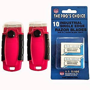 Razor Scraper Combo 2 Pack with 10 Razor Blades US Made