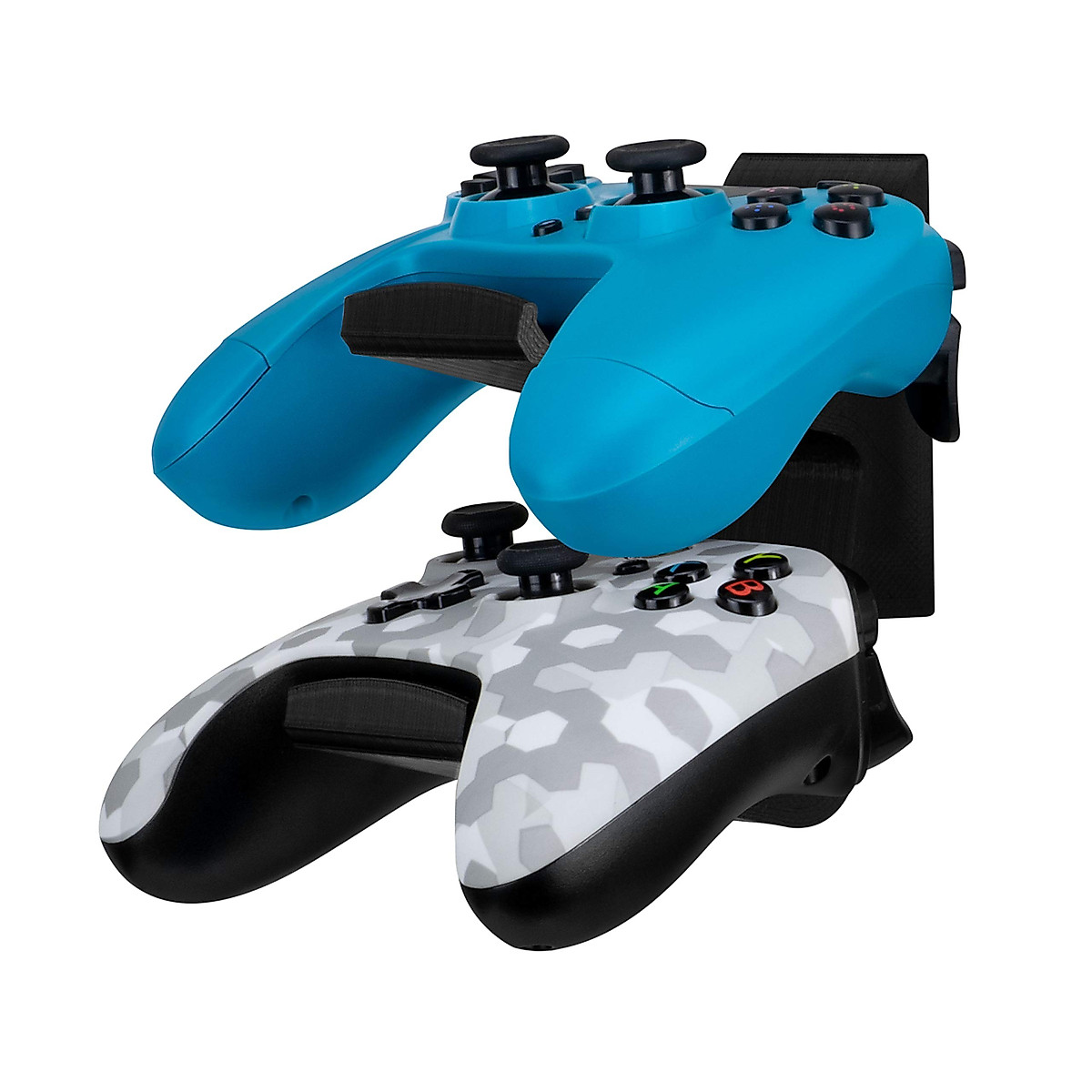 [EOL] The STACK - Dual Universal Game Controller Wall Mount Holder for XBOX ONE, SERIES X, PS5, PS4, PS3, SWITCH, STEELSERIES Gamepad & More, Stadium Seating, Looks Good & Organized No Screws [EOL]