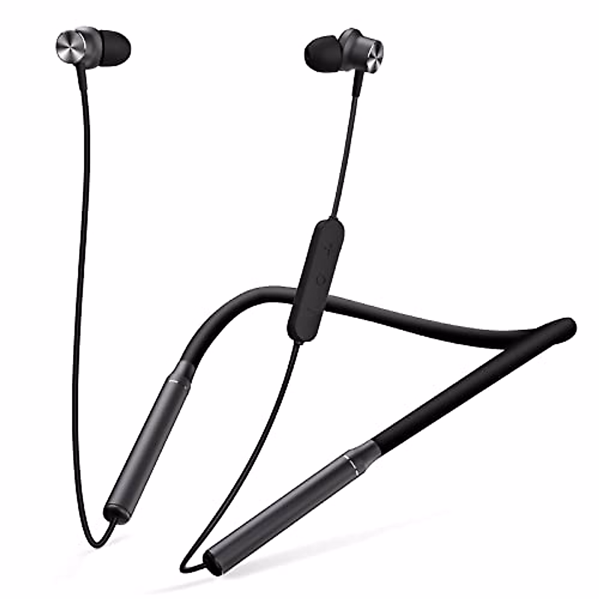 TANGMAI Neckband Bluetooth 5.0 Headphones Wireless Earbuds with Microphone, Deep Bass Stereo with 10mm Driver, 24H Playtime, Portable Magnetic, Clear Calls, Lightweight Comfortable in-Ear Fit -Black