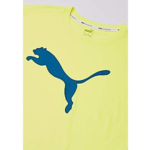 PUMA Men's Cat Tee, Fizzy Yellow Heather, S
