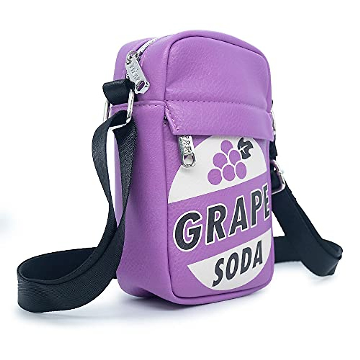 Disney Bag, Cross Body, Pixar, Up, Grape Soda Bottle Cap Logo, Purple, Vegan Leather