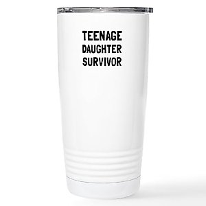 CafePress Teenage Daughter Survivor Travel Mug 20 oz. Insulated Stainless Steel Coffee Tumbler